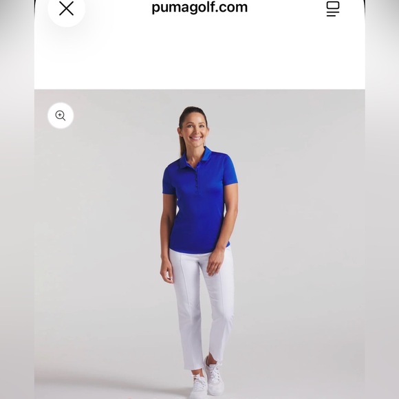 Puma | Tops | Puma Womens Vibrant Blue Button Down Shirt | Poshmark